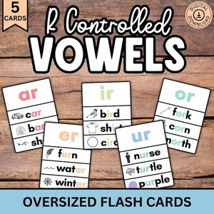 R Controlled Vowel, Flash Cards, Printable, Bossy R Chart, Word Wall ...