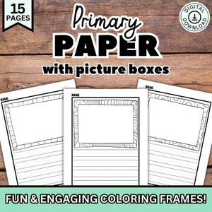 Printable Handwriting Practice Sheets, Primary Paper With Picture Boxes ...