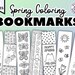 Spring Bookmarks Printable, Spring Coloring Bookmarks, Spring Bookmarks ...