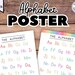 Alphabet Poster, Alphabet Chart, ABC Poster, ABC Chart, Abcs Poster ...
