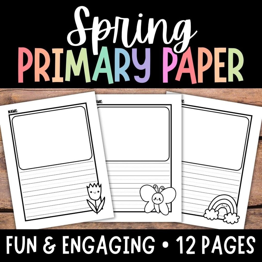 SPRING Primary Paper, Spring Handwriting, Handwriting Pages, Spring ...