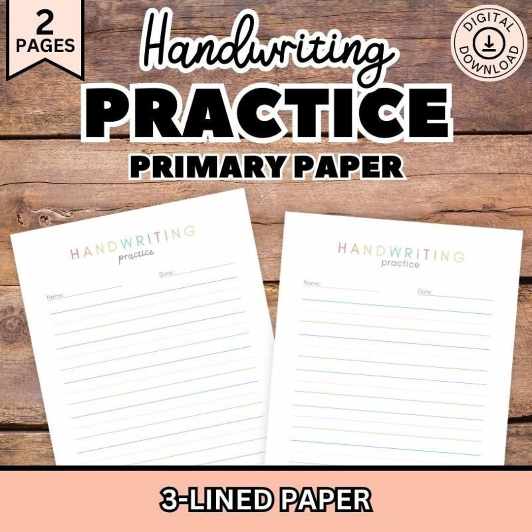 Vertical Primary Paper, Preschool Handwriting Pages, Kindergarten ...