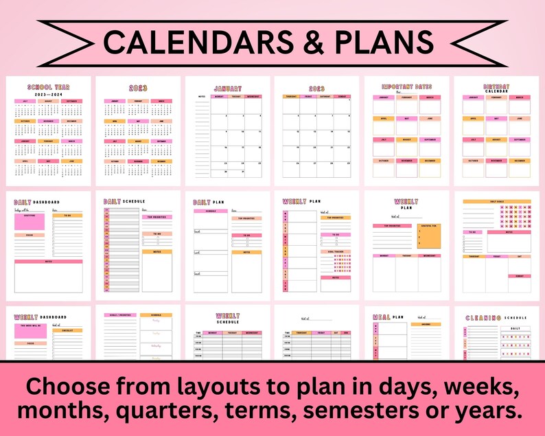 Homeschool Planner Printable Homeschool Planner 2023 2024 - Etsy
