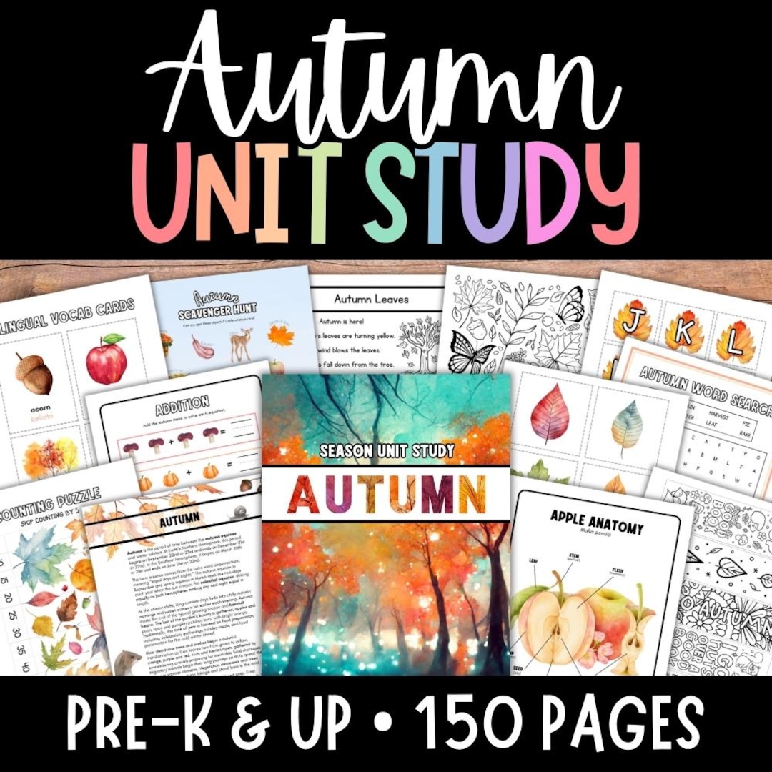 Autumn Unit Study, Science Study Unit, Fall Unit Study, Fall ...