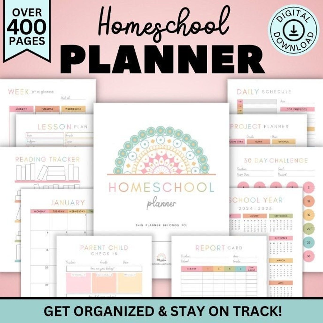 Homeschool Planner Printable, Homeschool Planner, 2024 2025, Homeschool ...