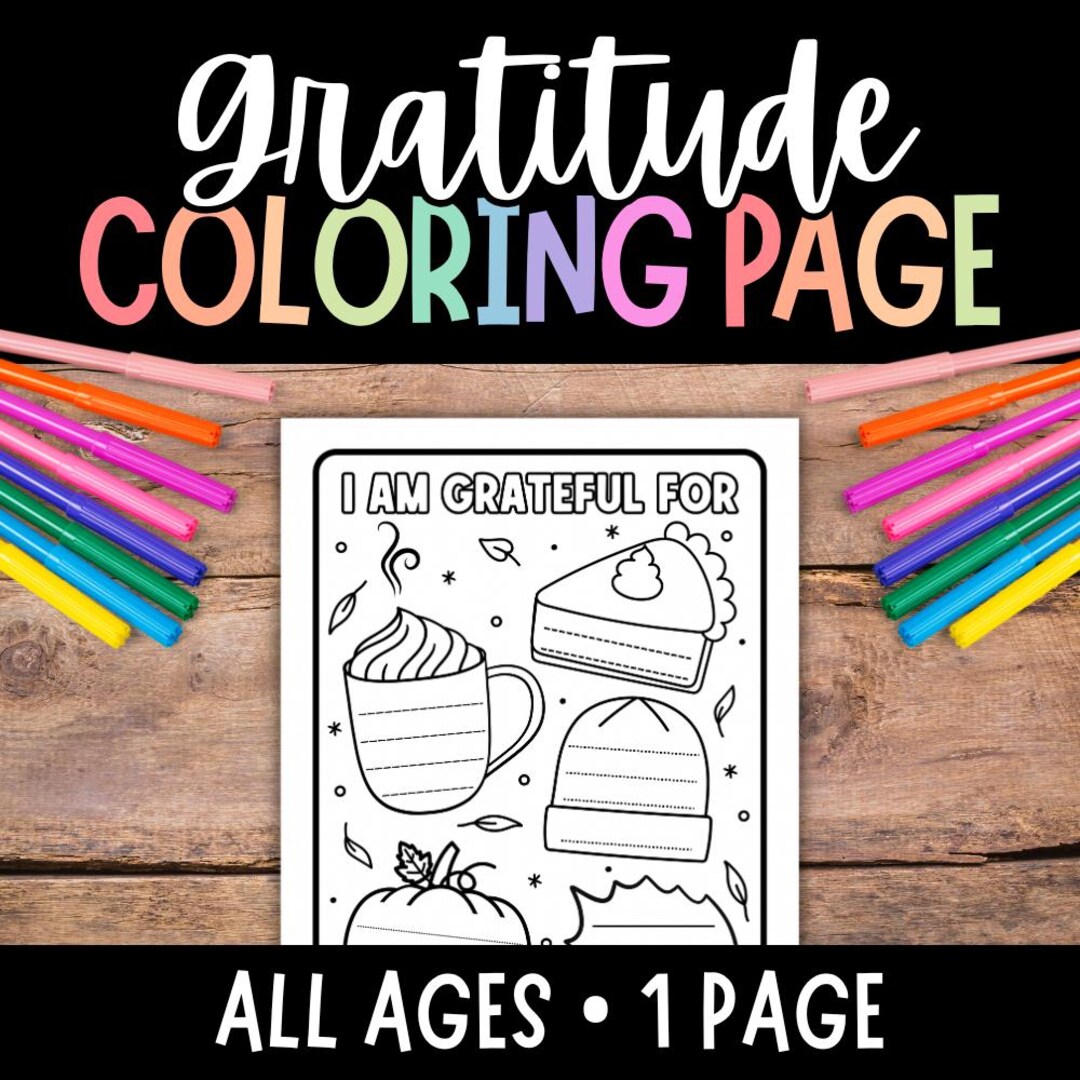 Thanksgiving Coloring, Gratitude Coloring Pages, Gratitude Coloring ...