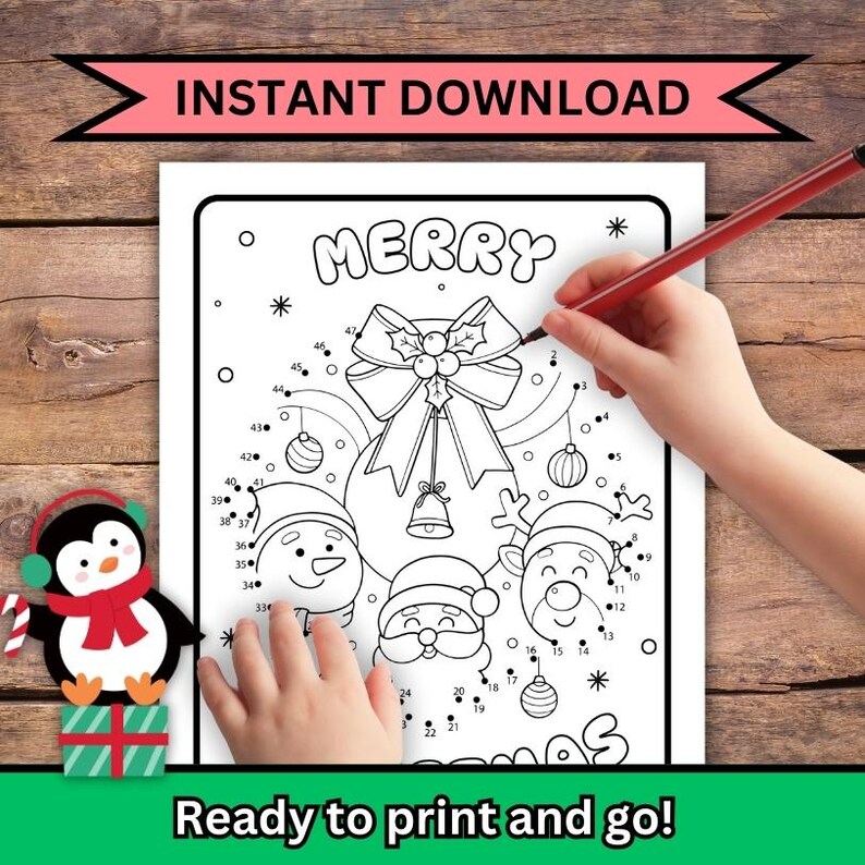 Dot to Dot Christmas, Christmas Coloring Pages, Christmas Art, Holiday ...