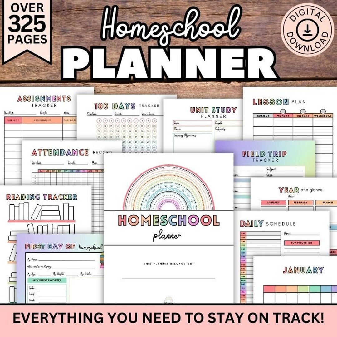 Homeschool Planner Printable Homeschool Planner 2023 2024 - Etsy
