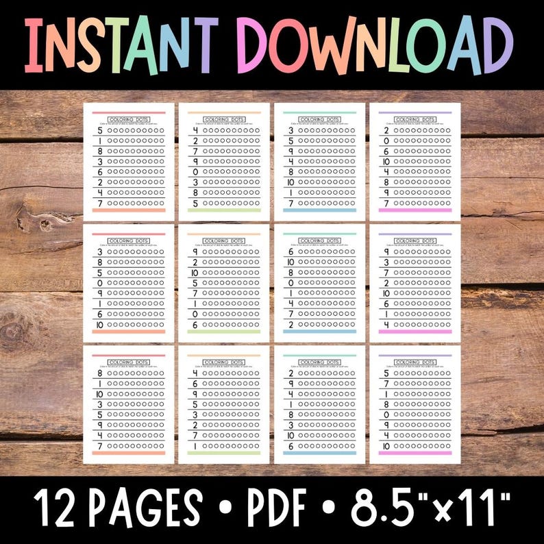 Counting Worksheets, Learn to Count, Counting Dots, Kindergarten Math ...