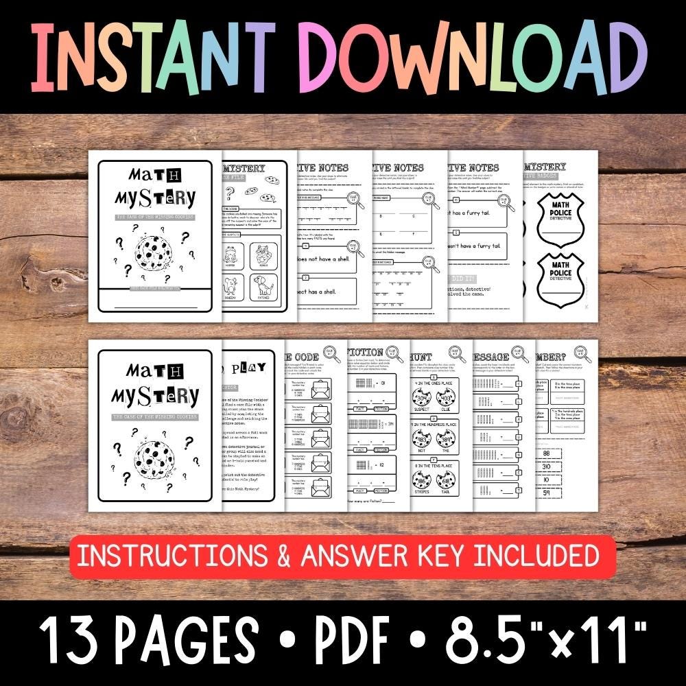 Place Value Math, Math Mystery, Place Value Worksheet, Base 10 ...