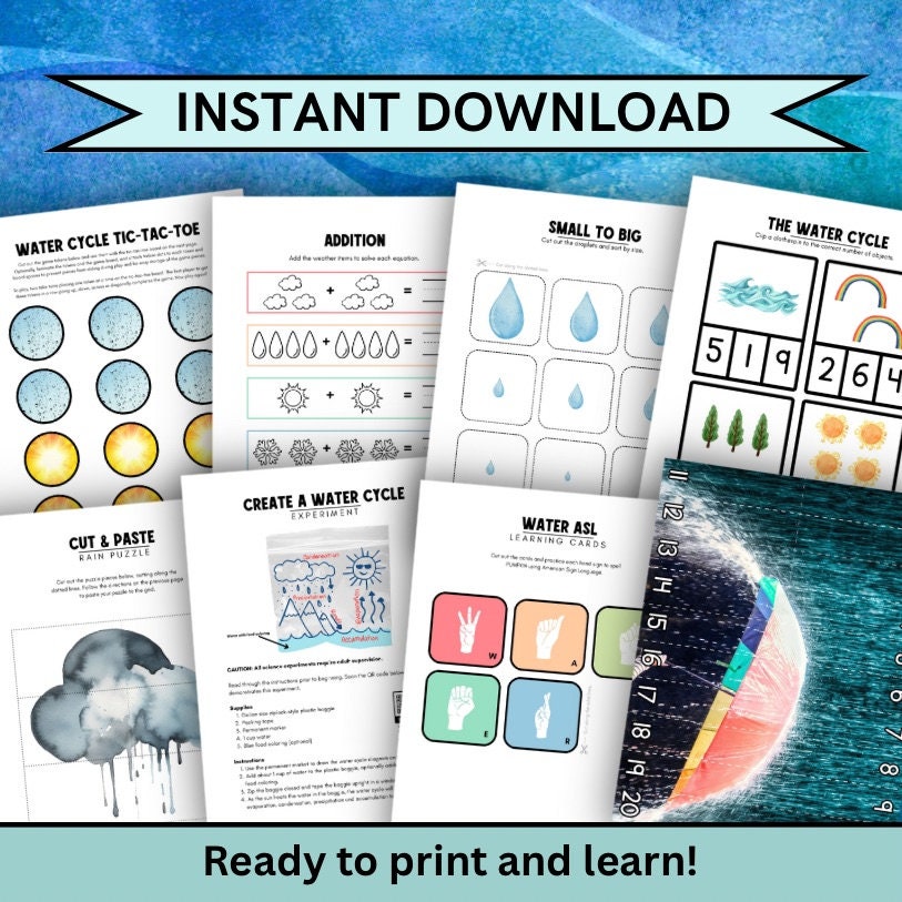 Water Cycle Unit Study, Science Study Unit, Water Unit Study ...