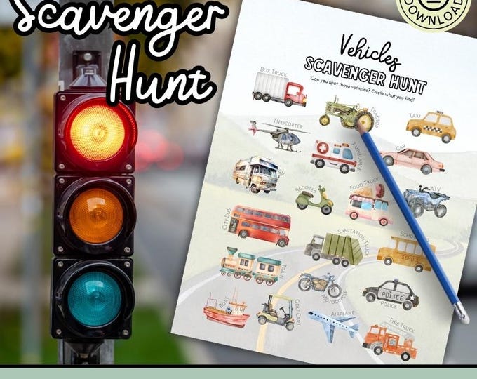 Printable New Car Scavenger Hunt Clues, Treasure Hunt Riddles to Find ...