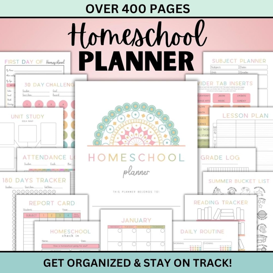 Homeschool Planner Printable, Homeschool Planner, 2025 2026, Homeschool ...