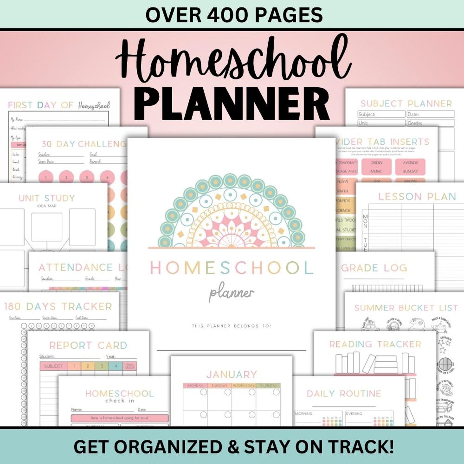 Homeschool Planner Printable, Homeschool Planner, 2025 2026, Homeschool ...
