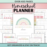 Printable Homeschool Planner, Academic Planner, Undated Planner, Lesson ...