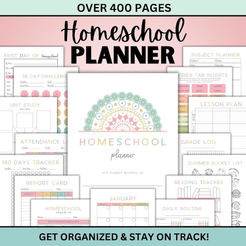 Homeschool Planner Printable, Homeschool Planner, 2025 2026, Homeschool ...