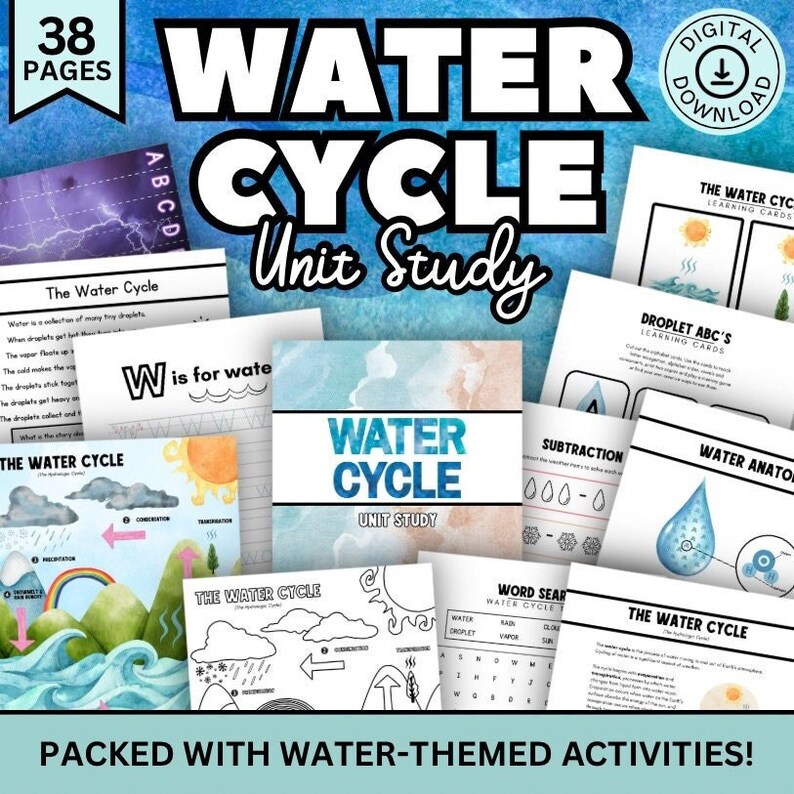 Water Cycle Unit Study, Science Study Unit, Water Unit Study ...
