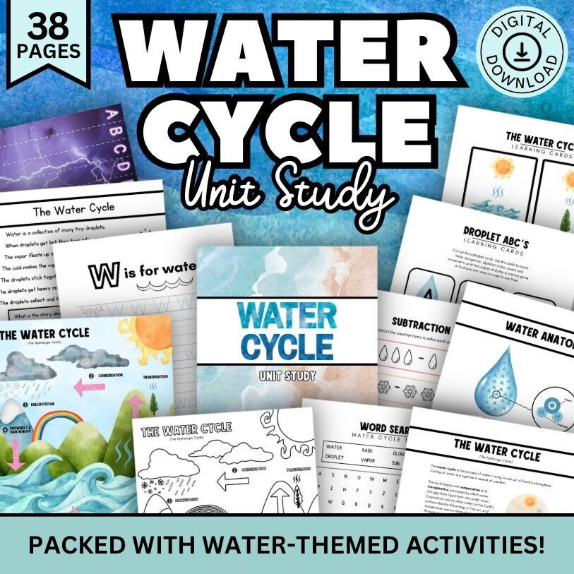 Water Cycle Unit Study, Science Study Unit, Water Unit Study ...