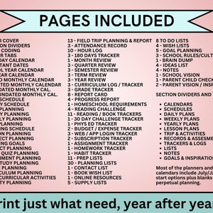 Homeschool Planner Printable, Homeschool Planner, 2023 2024, Homeschool ...