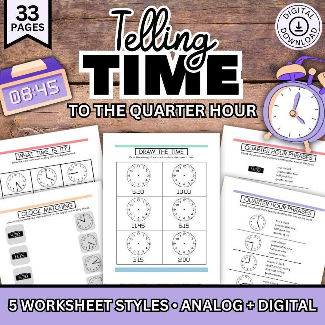 Telling Time Worksheets Printable, Kindergarten Time Worksheet, Telling ...