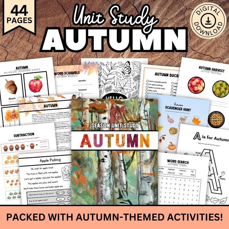 Autumn Unit Study Science Study Unit Fall Unit Study Fall - Etsy