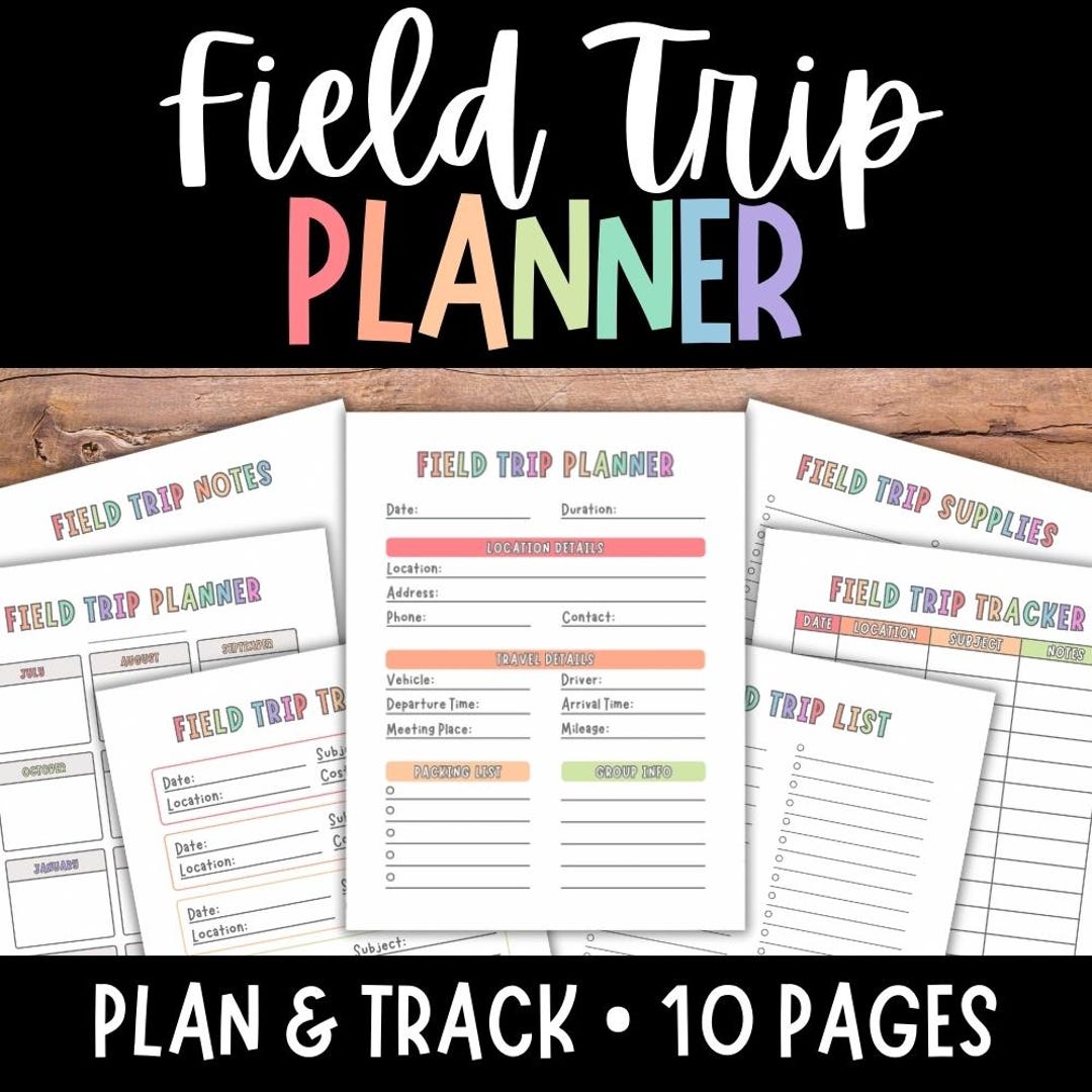 Field Trip Planner Pack Printable, PDF Plan a Field Trip, Teacher Plan ...