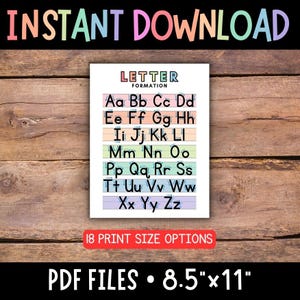ABC Chart, Letter Formation Poster, Letter Poster, Alphabet Chart ...
