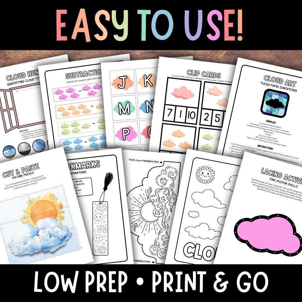 Clouds Unit Study, Science Study Unit, Cloud Unit Study, Homeschool ...