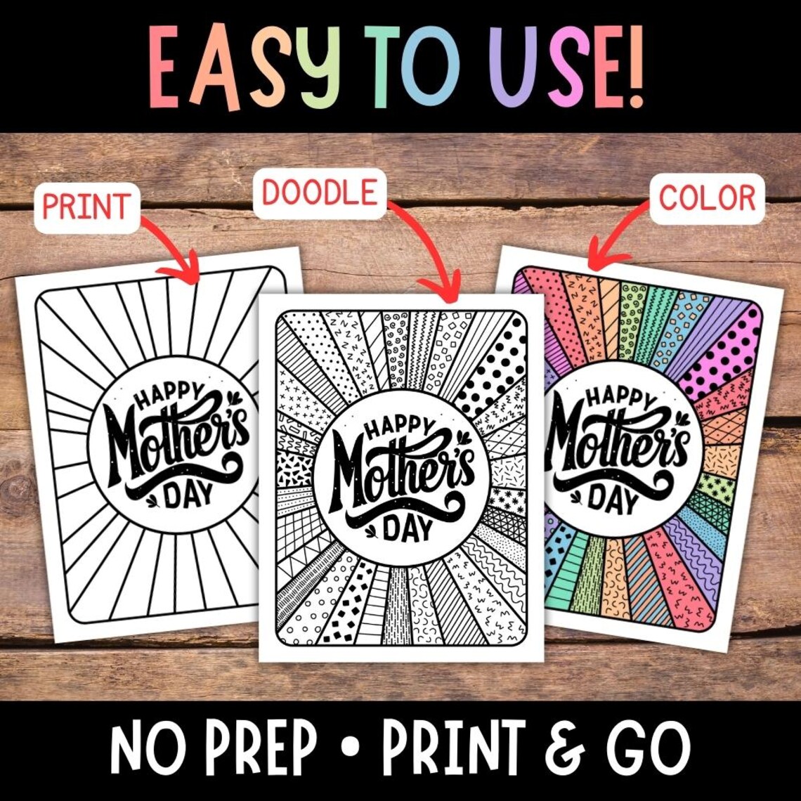 MOTHER’S DAY Coloring Pages, Mom Coloring Sheets, Pop Art Coloring ...