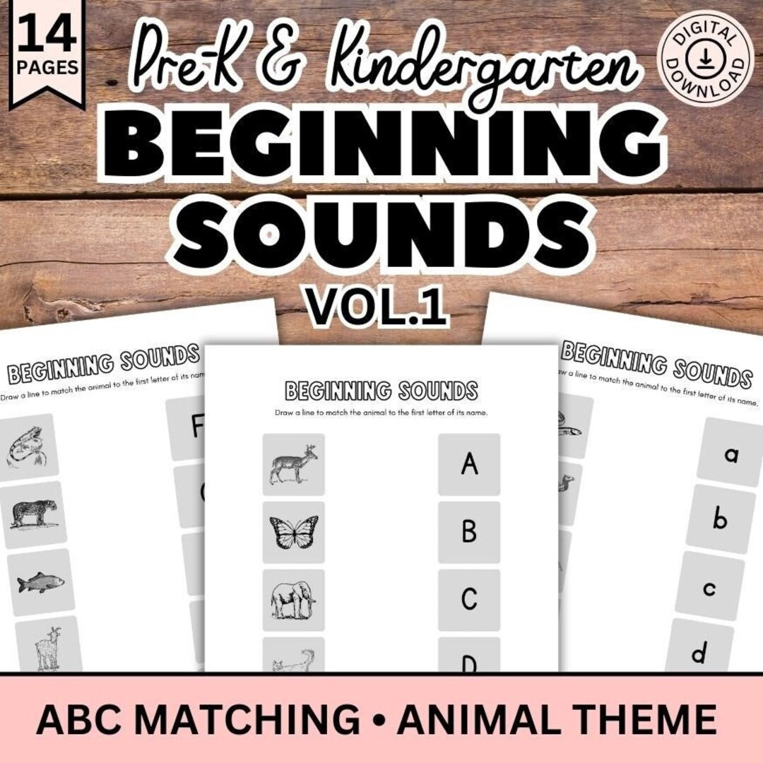 Beginning Sounds Worksheets, Letter Matching, Montessori Materials ...