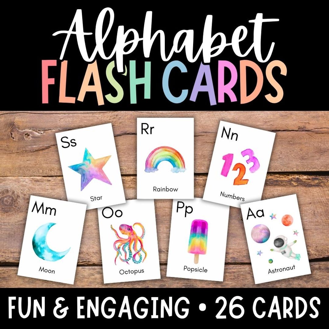 Alphabet Flash Cards, Alphabet Cards, ABC Flash Cards, Montessori ...