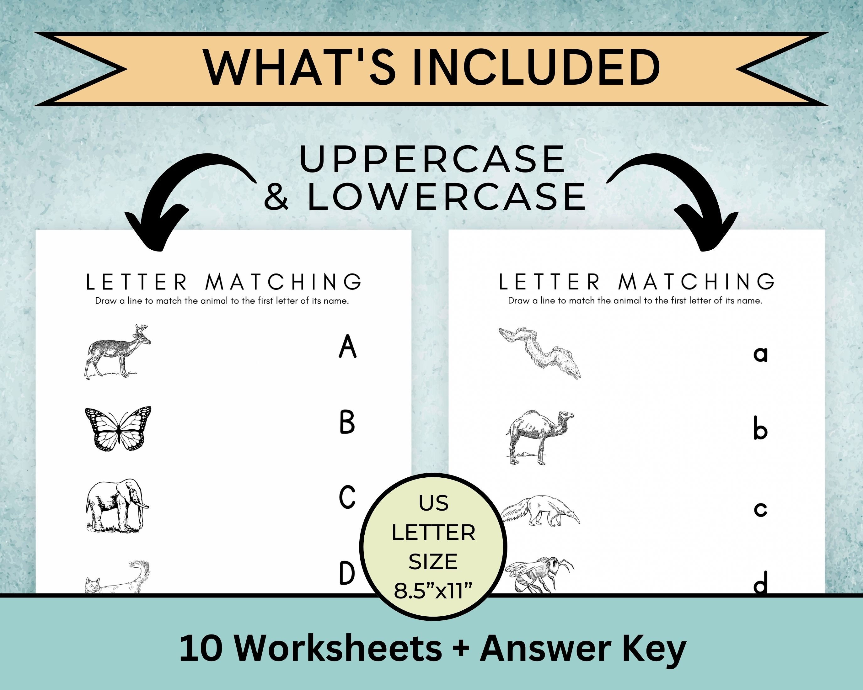 Beginning Sounds Worksheets Letter Matching Montessori - Etsy