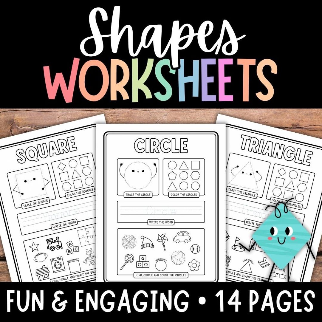 Shapes Worksheets, Shapes Activity Page, Shape Tracing Toddlers ...