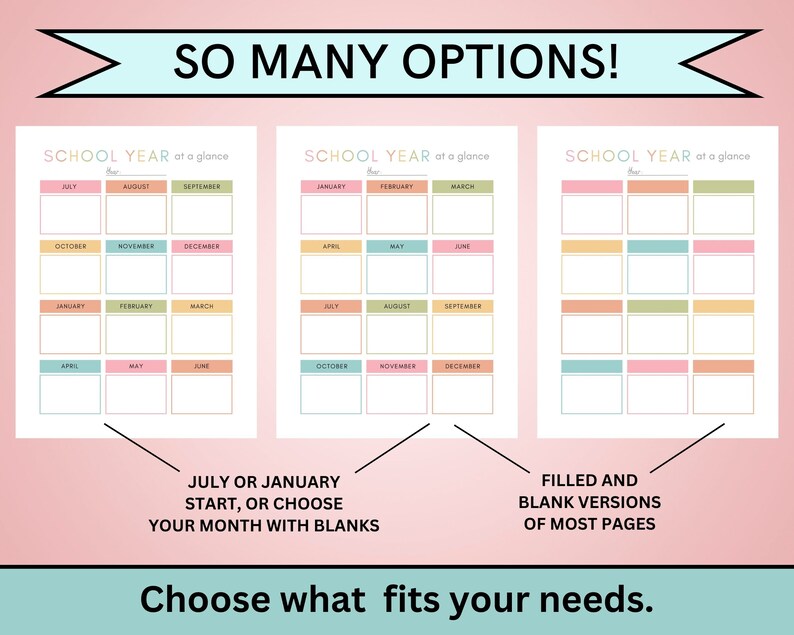 Homeschool Planner Printable Homeschool Planner 2023 2024 - Etsy