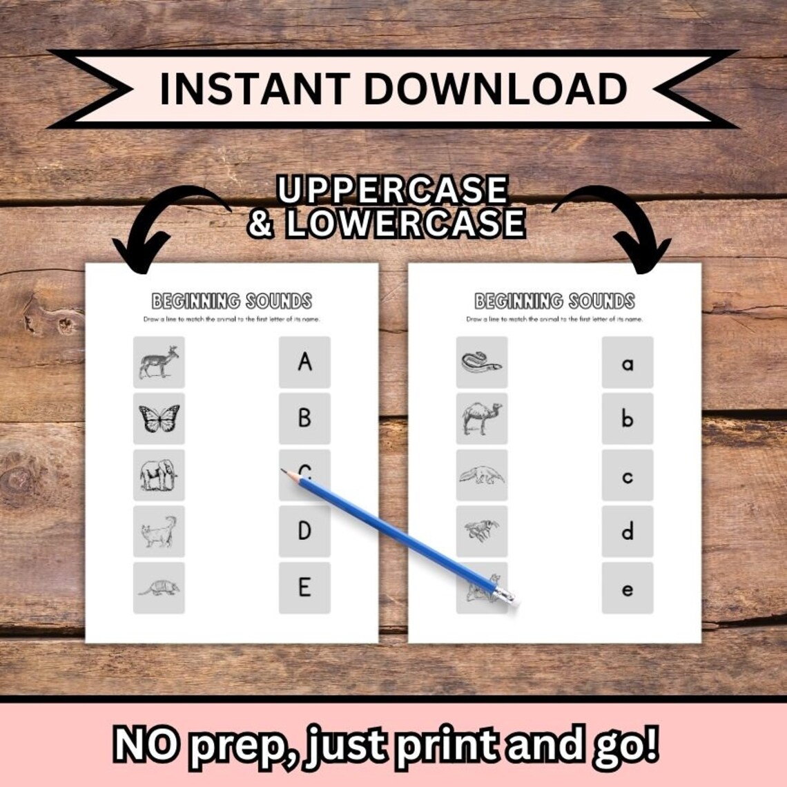 Beginning Sounds Worksheets, Letter Matching, Montessori Materials ...