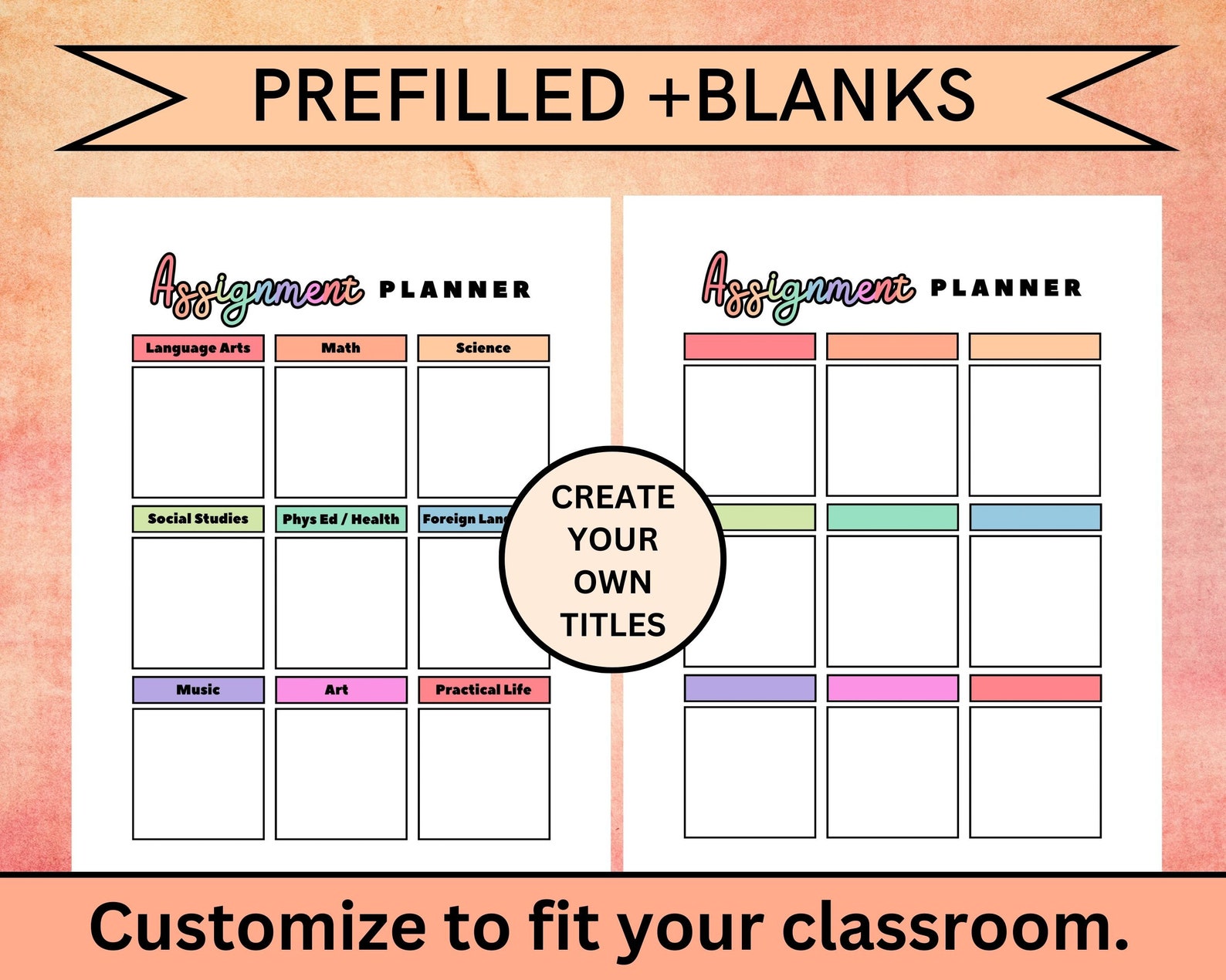 Lesson Planner Printable, Lined Lesson Plan, 2 Page Lesson Plan, Single ...