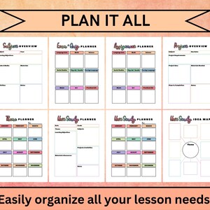 Lesson Planner Printable, Lined Lesson Plan, 2 Page Lesson Plan, Single ...