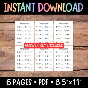 Kindergarten Math Worksheets, Subtraction Worksheets, Equations Within ...
