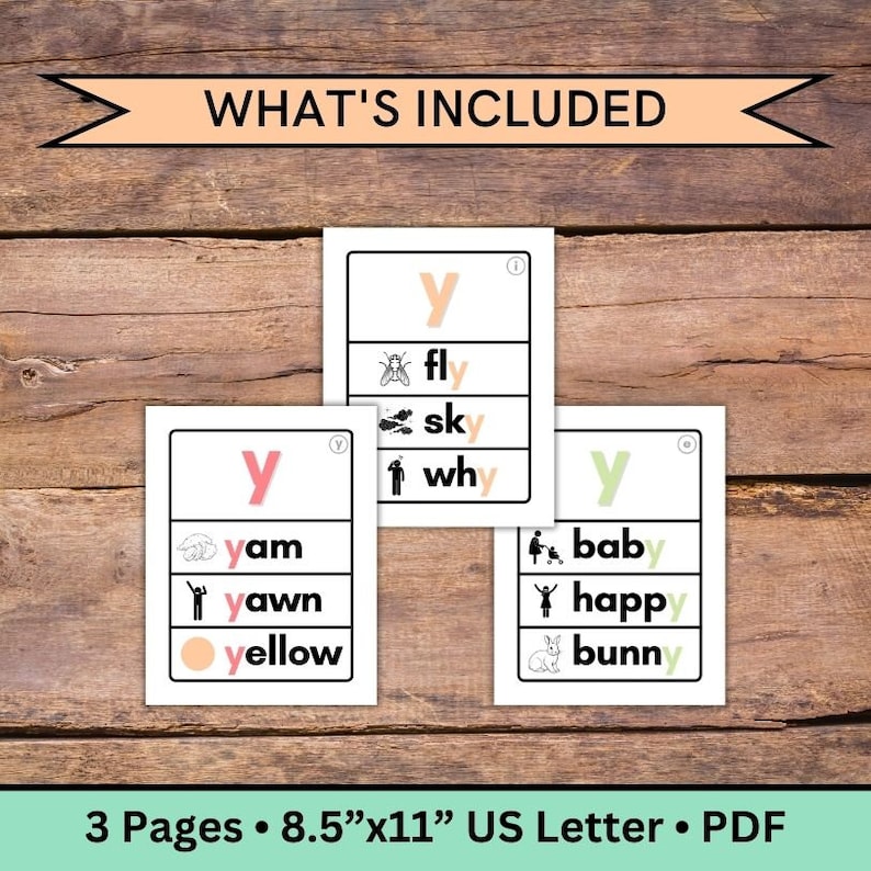 Three Sounds of Letter Y, Y as a Vowel, Y Consonant Sound, Phonics ...