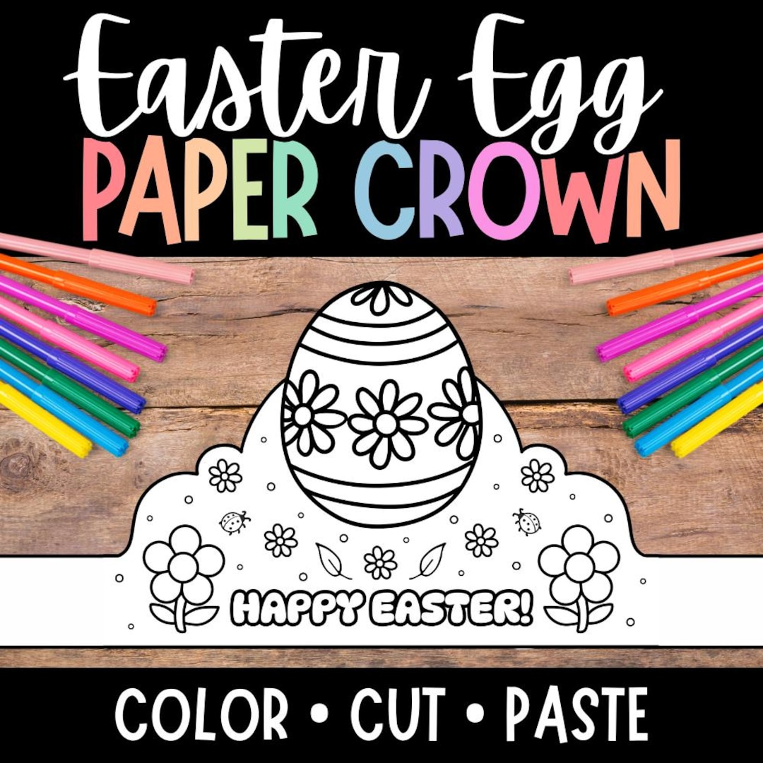 EASTER EGG Craft, Easter Paper Crown, Easter Activities, Easter ...