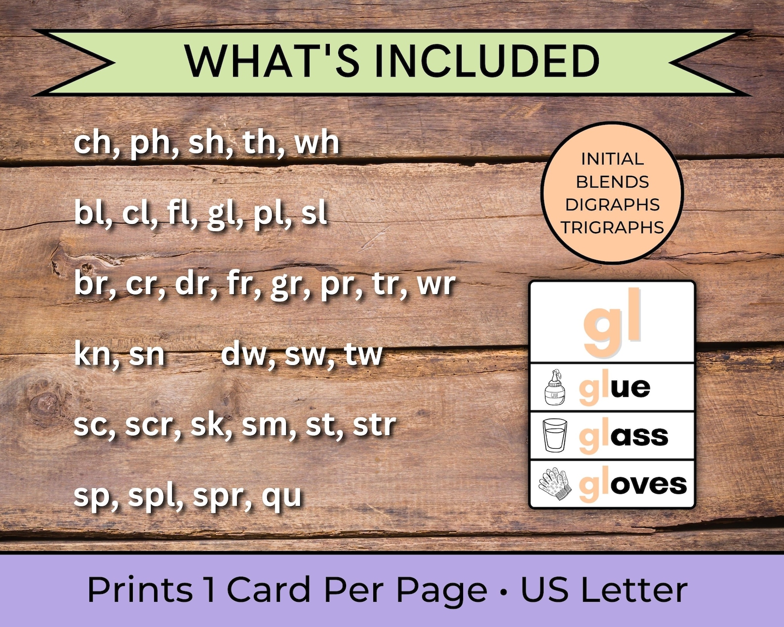 Beginning Blends and Digraphs Charts, Kindergarten Reading, Reading ...