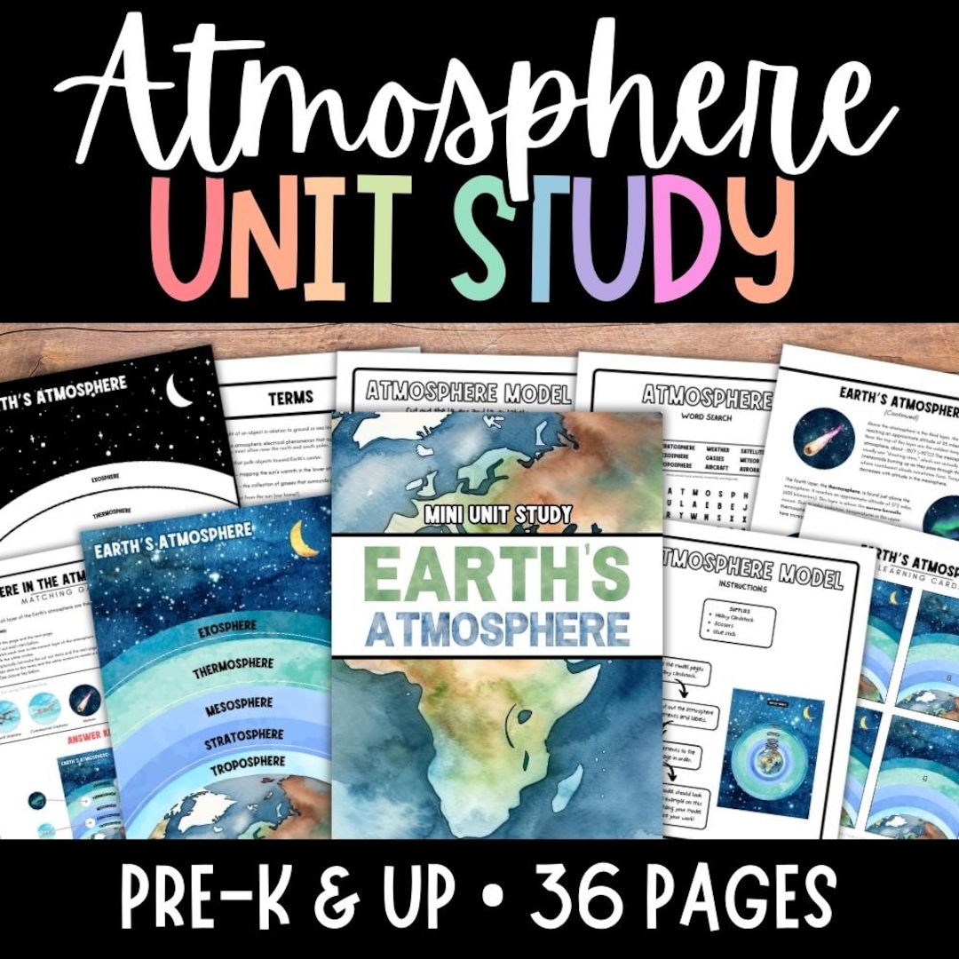Earth’s Atmosphere, Earth Science, Earth Unit Study, Atmosphere Unit ...