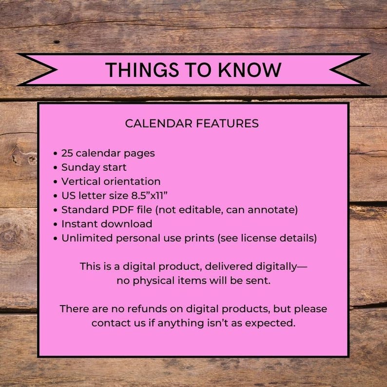 2025 Calendar, 2 Page Calendar, Vertical Calendar, 2025, 12 Month ...