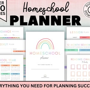 Homeschool Planner Printable Homeschool Planner 2023 2024 - Etsy