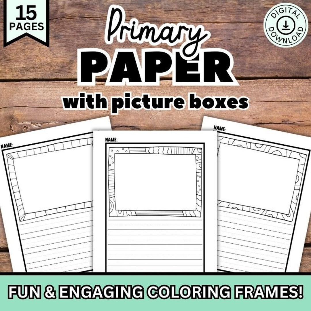 Printable Handwriting Practice Sheets, Primary Paper With Picture Boxes ...