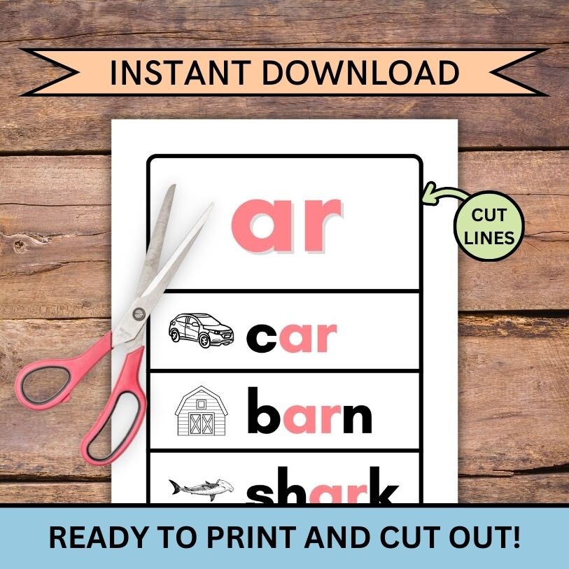 R Controlled Vowel, Flash Cards, Printable, Bossy R Chart, Word Wall ...