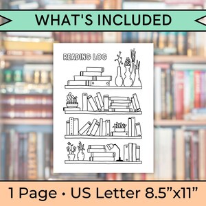 Reading Tracker Printable, Reading Log for Adults or Kids, Reading Log ...