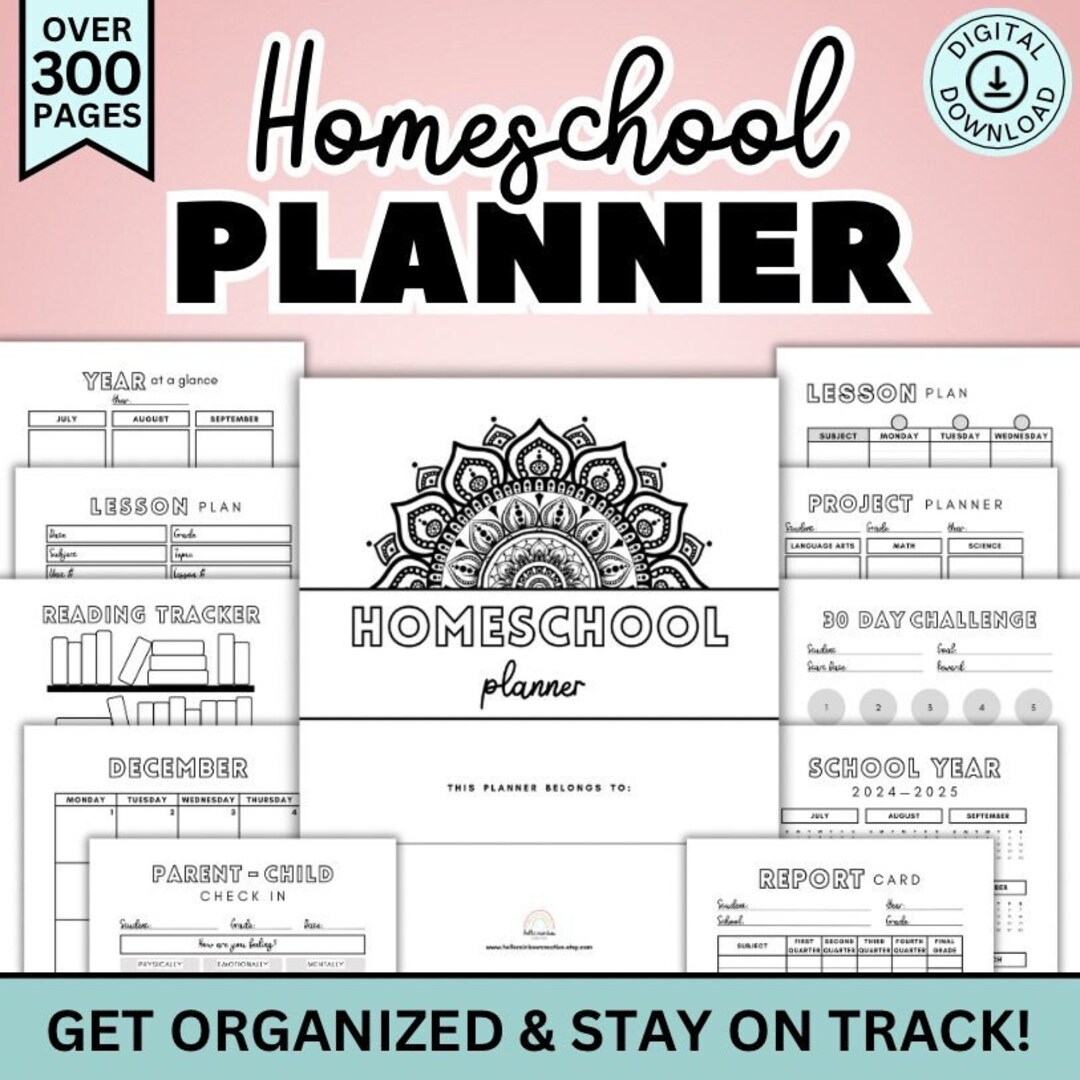 Homeschool Planner Printable 2024 2025 - Etsy