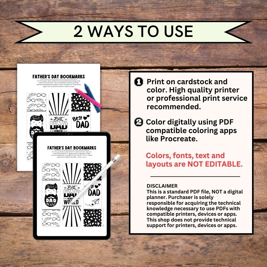 Father’s Day Coloring Bookmarks, Fathers Day Bookmarks Printable ...