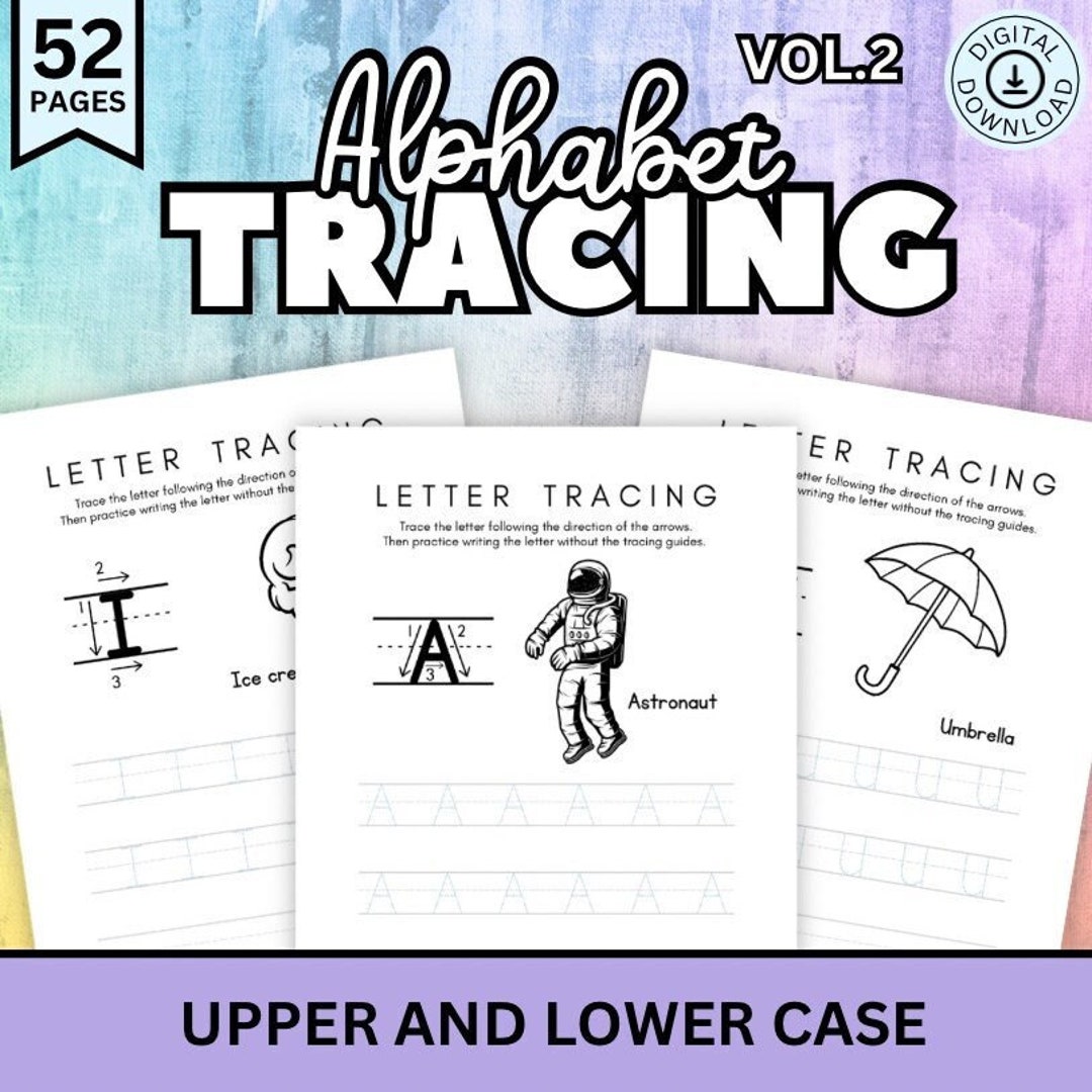 Alphabet Tracing Worksheets, Preschool Handwriting Practice, Letter ...